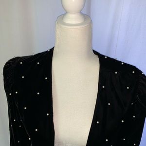 Jackets & Coats | Vintage Velvet Pearl Jacket | Poshmark